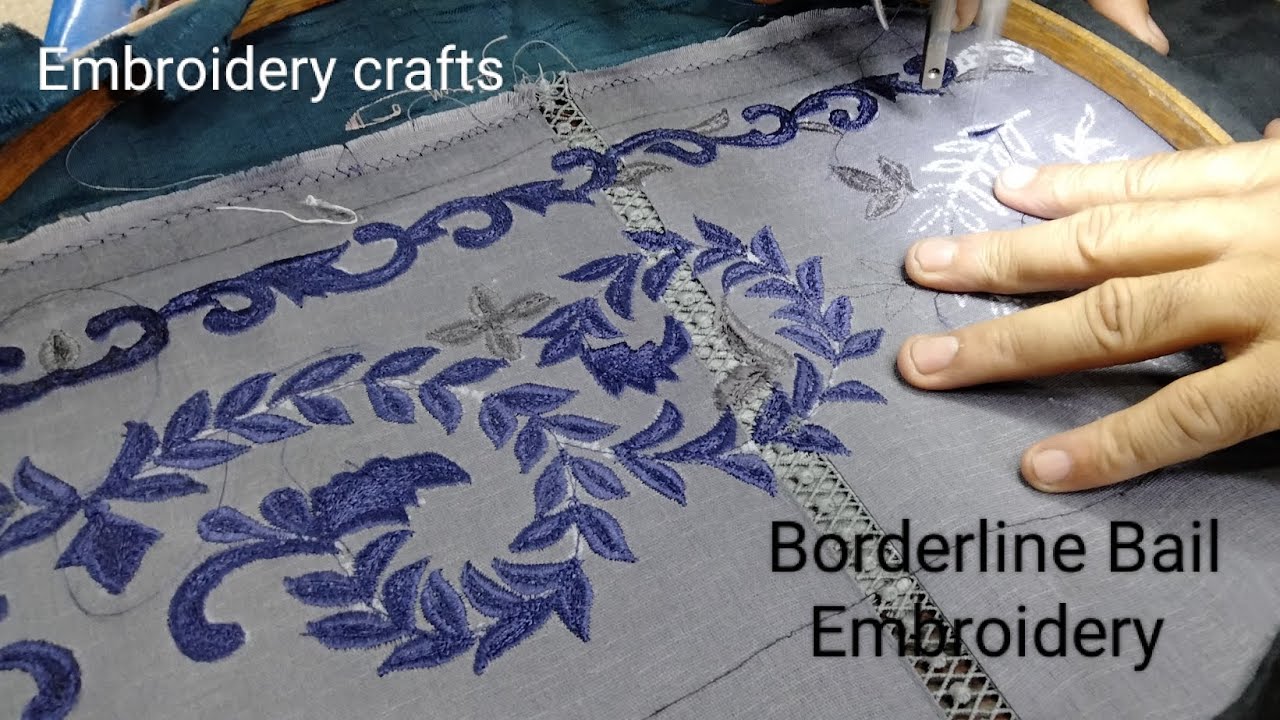 Amazing Machine Embroidery/Beautifull borderline bail/ super easy ...