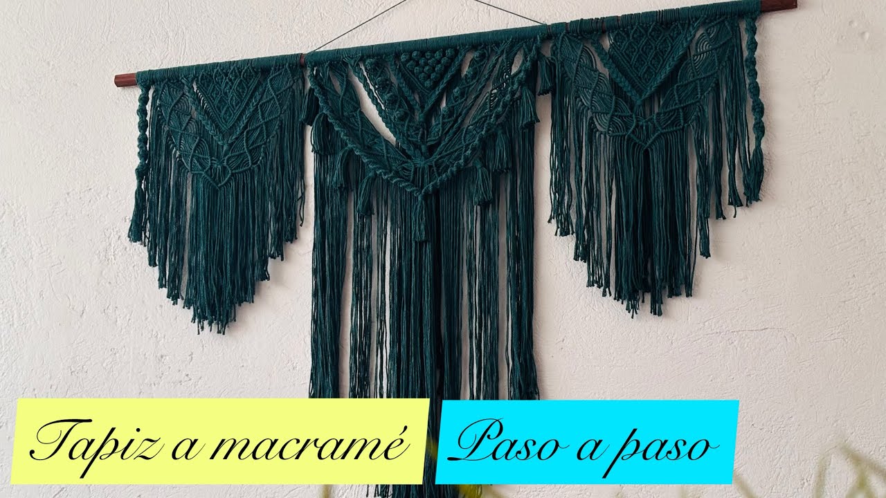 Crea tu Propio Tapiz de macramé con nudos básicos - YouTube