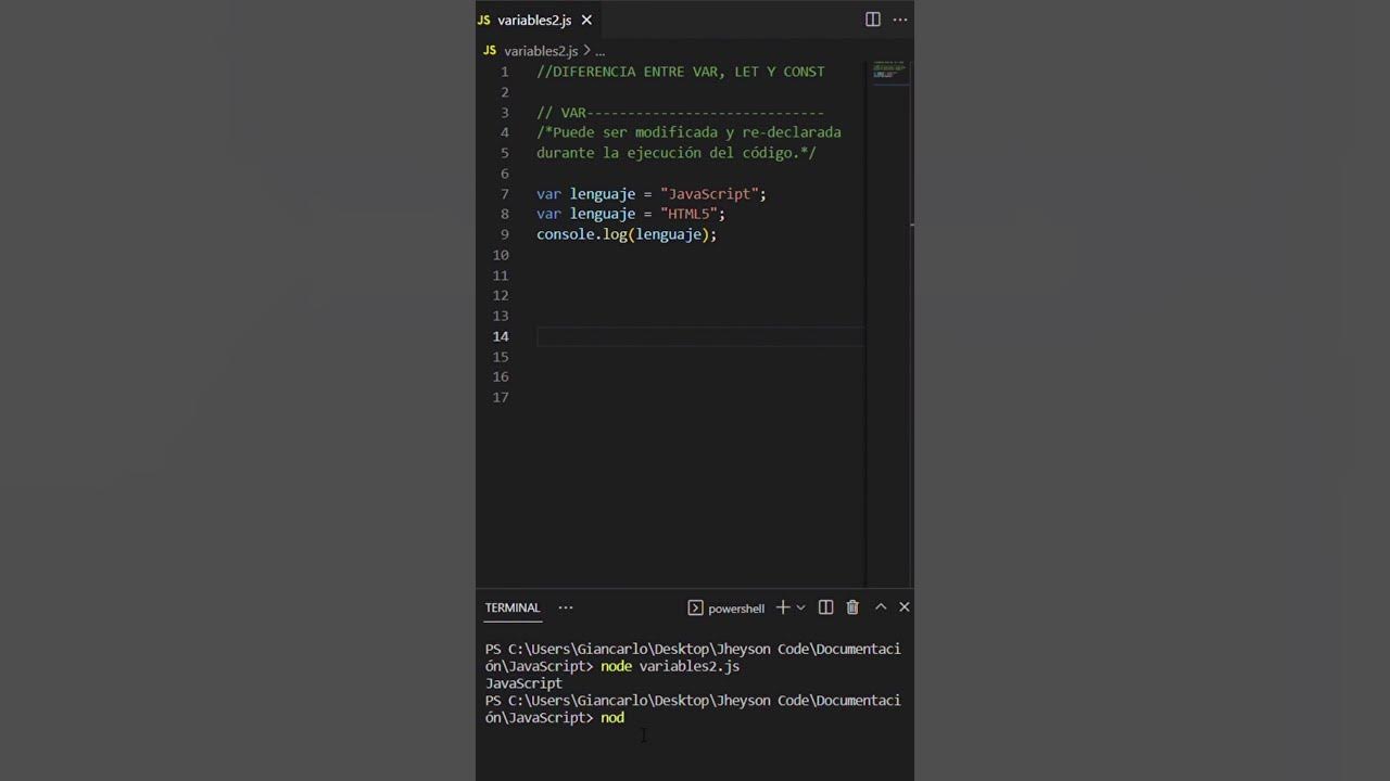 Diferencias entre VAR, LET y CONST - Part1 - JavaScript - YouTube