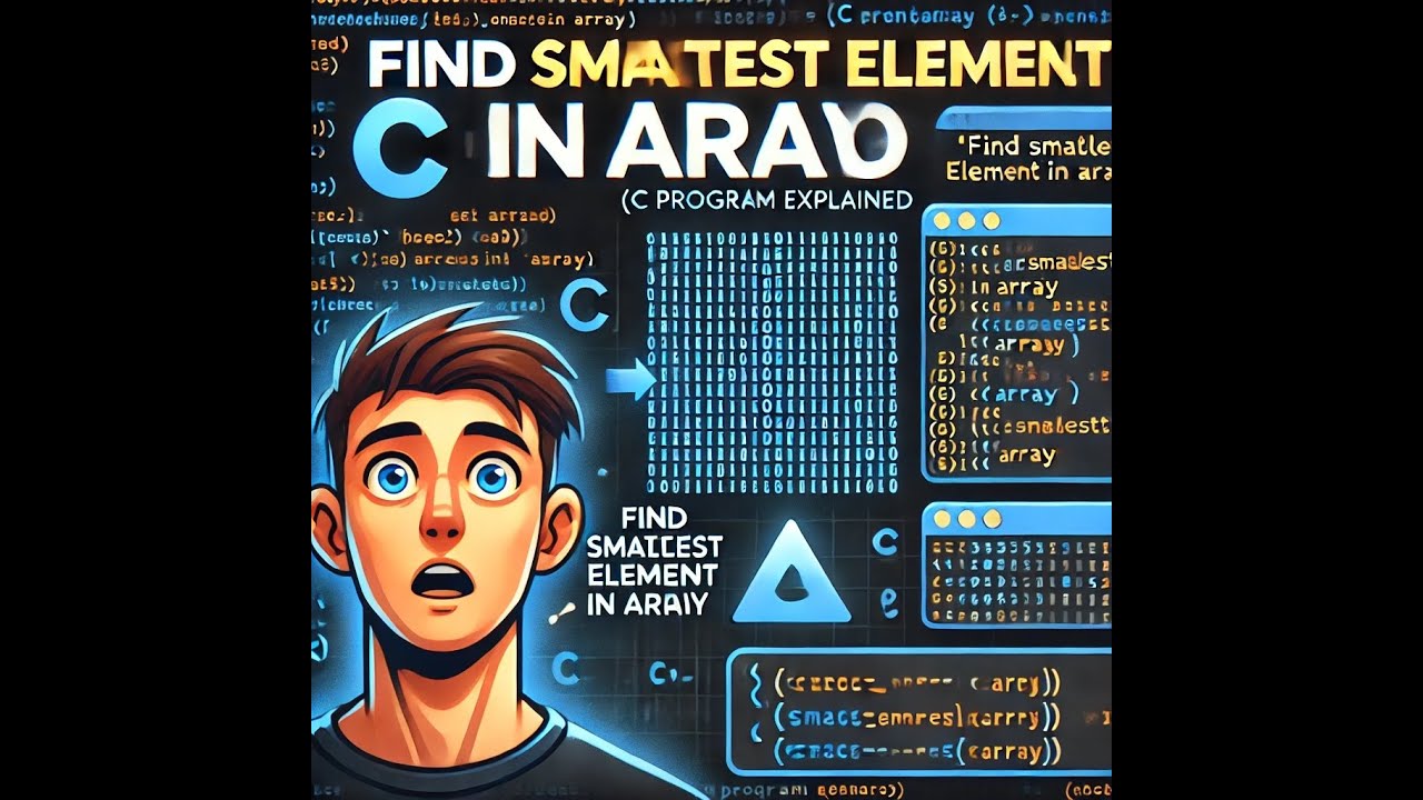 Find The Smallest Element In An Array C Programming Explained Youtube 6380
