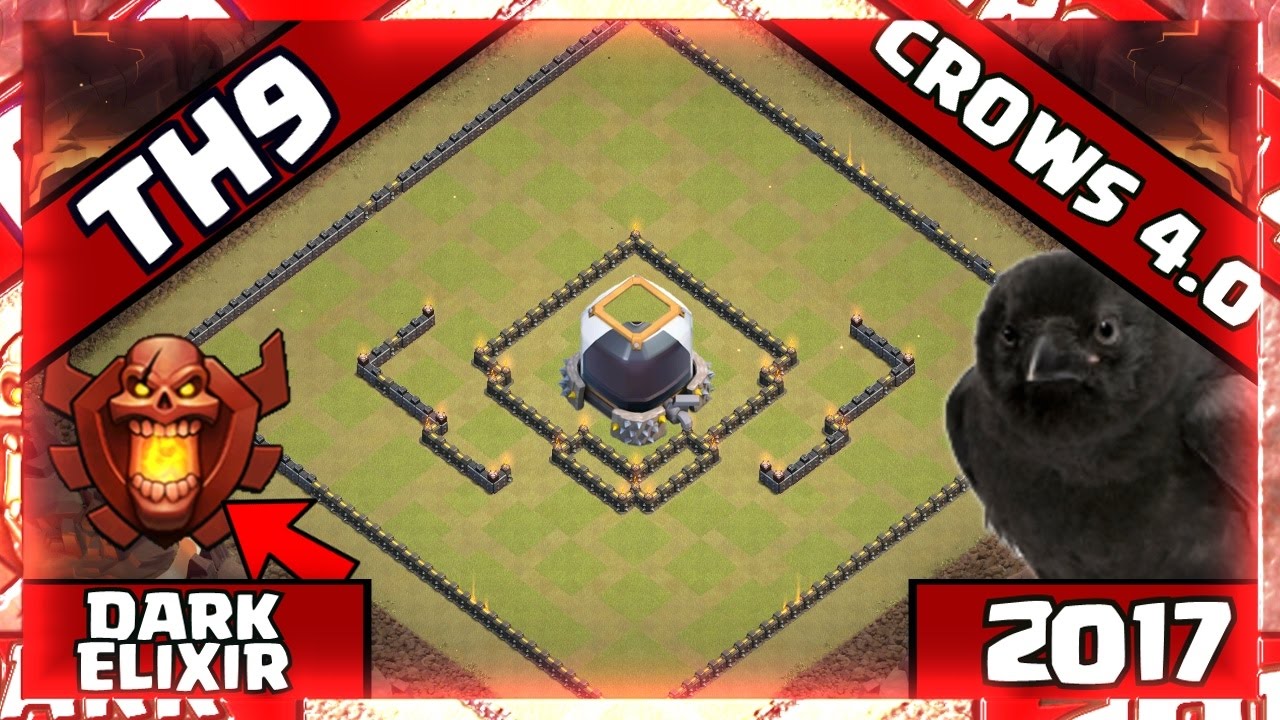Clash Of Clans: BEST TH9 DARK ELIXIR Farming Base 2019 'MUST USE ...