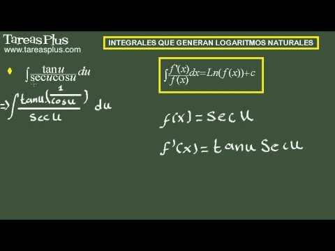 Integral que genera logaritmo natural (ln). Ejercicio 14 de 15 - YouTube