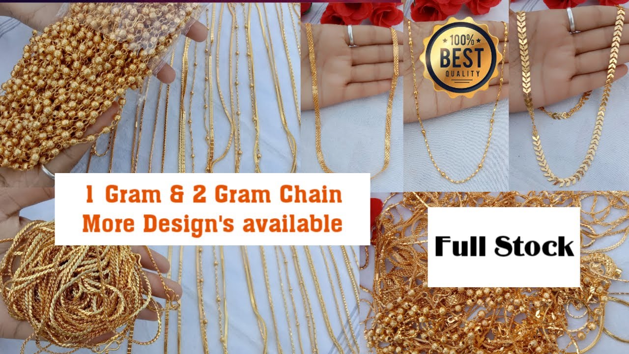 1 Gram 2 Gram Gold Chains With Price II light weight Rosegold new ...