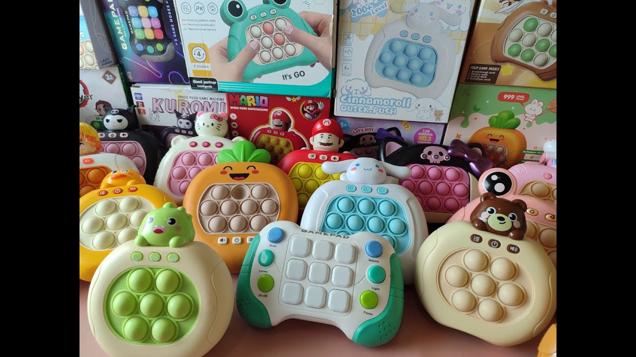 Satisfying Hello Kitty and Friends POP IT ELECTRONIC toys unboxing and ...