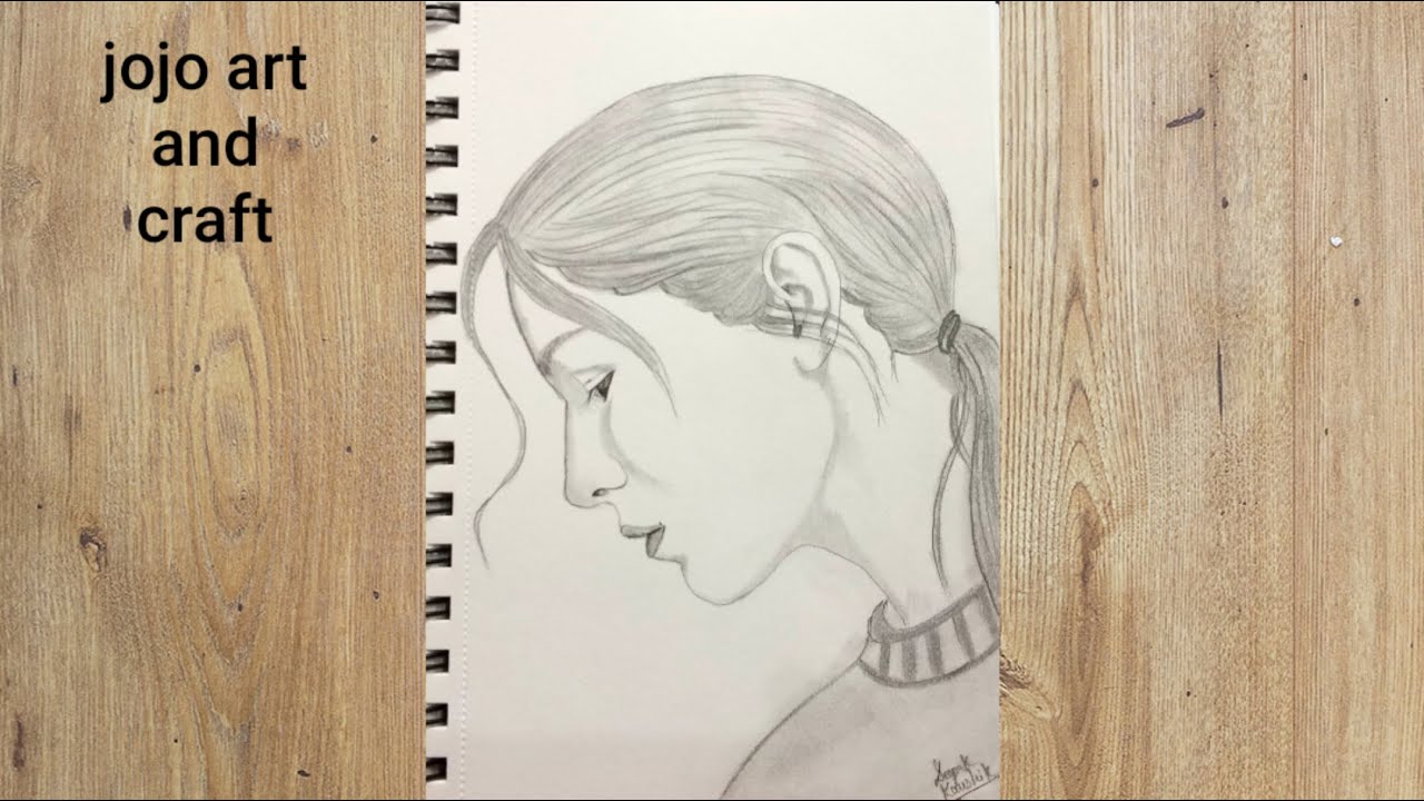 How to draw side view of a girl | Girl side view drawing |Jojo art and ...