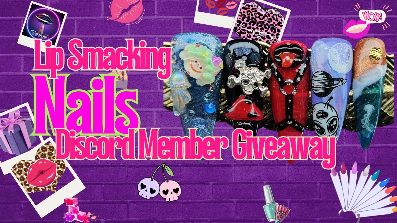 Lip Smacking Nails | Combining Discord Group Collabs Into One Nail Set ...