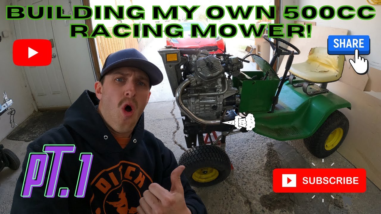 BUILDING MY OWN 500cc RACING MOWER! PT.1 - YouTube