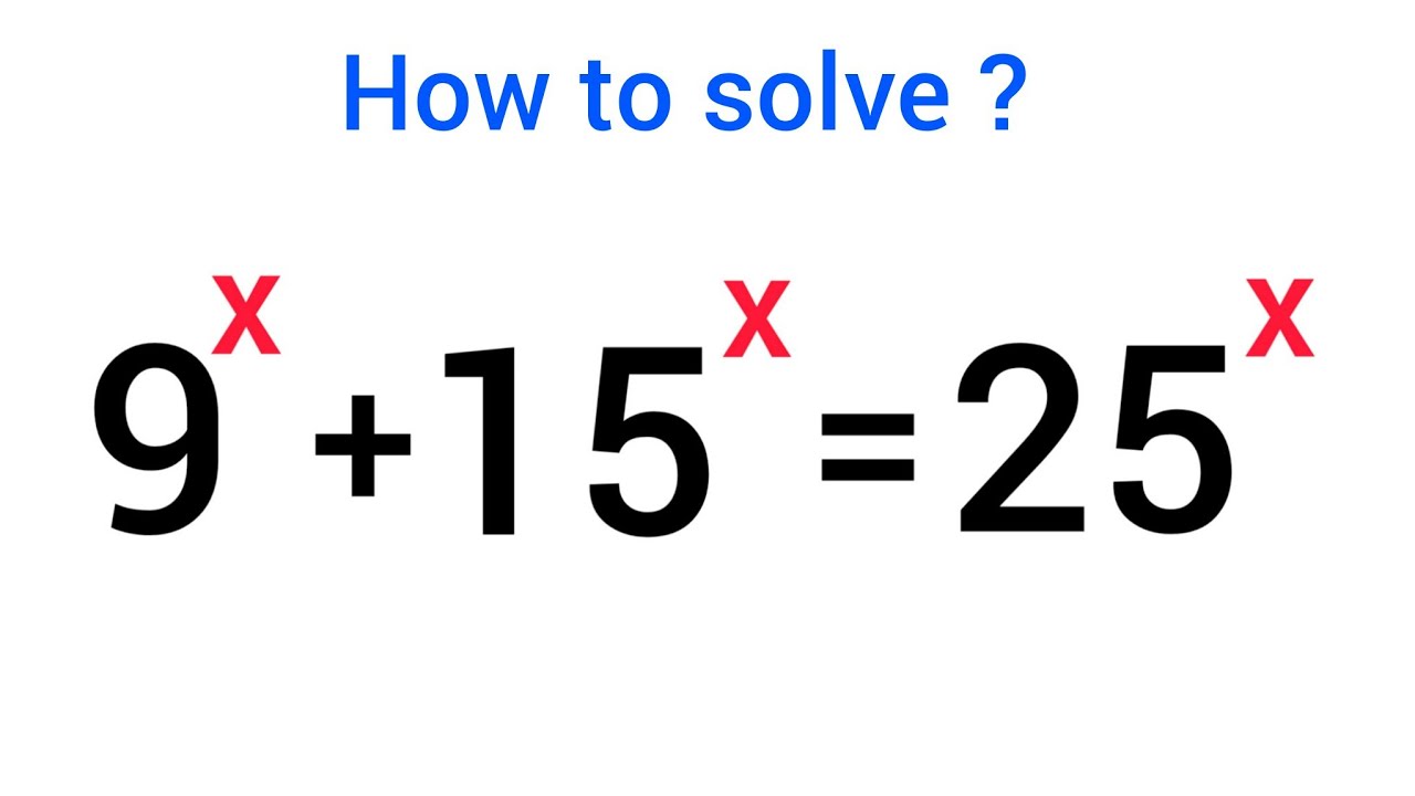 A Nice Algebra Problem | X=? - YouTube
