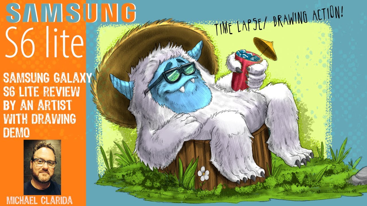Samsung Galaxy s6 Lite review by an artist with drawing demo - YouTube