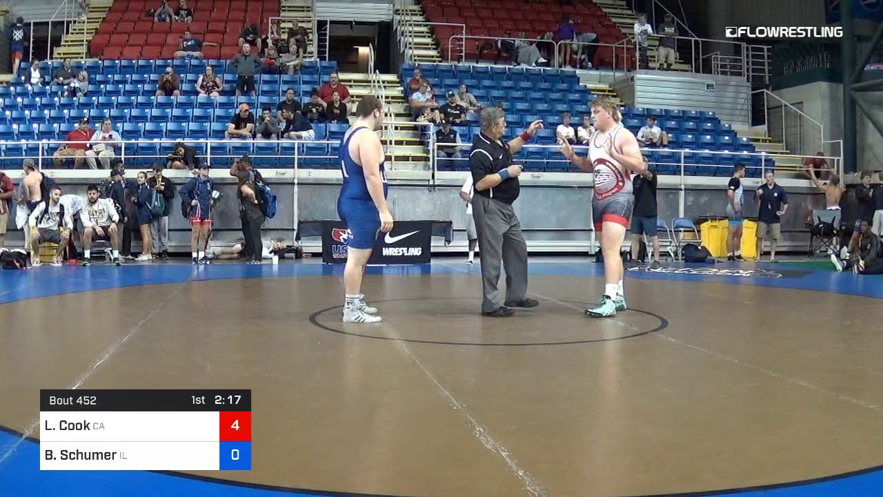 285 Lbs Rnd Of 64 Lucas Cook California Vs Brady Schumer Illinois - YouTube