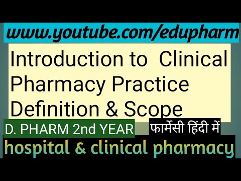 INTRODUCTION TO CLINICAL PHARMACY PRACTICE DEFINITION, SCOPE II ...