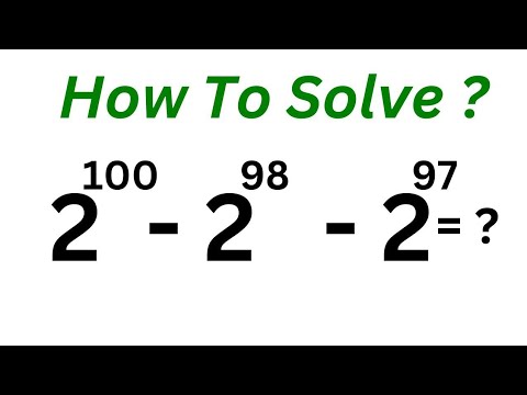 Solving A Nice Exponents Problem 2^100-2^99-2^98=? | Quick Trick ...