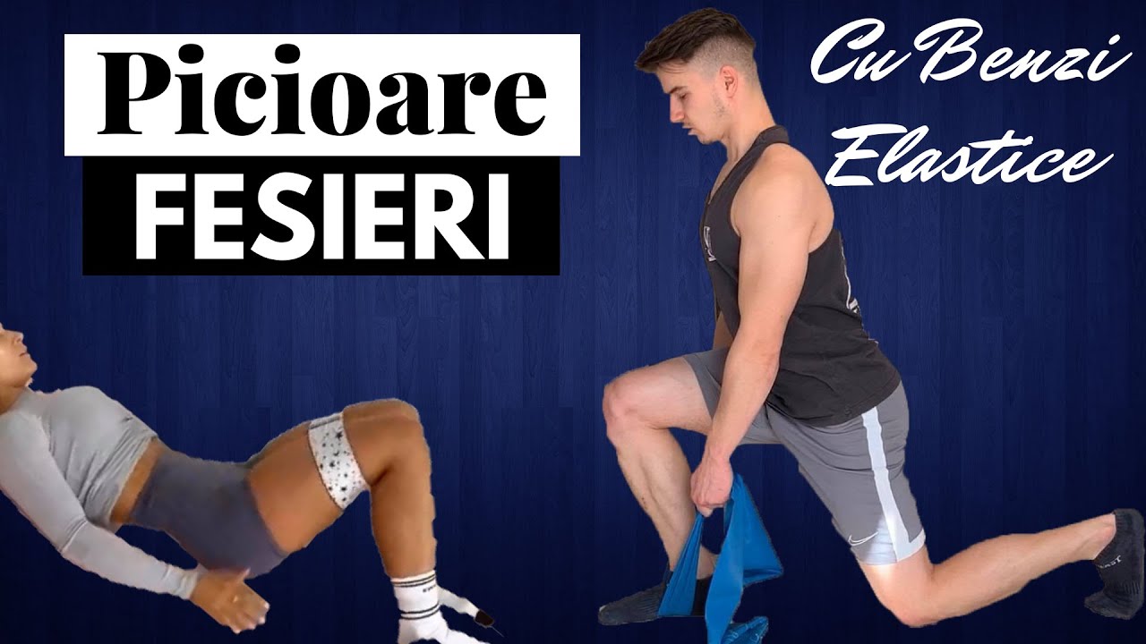 Exercitii pentru Picioare si Fesieri Acasa cu Benzi Elastice - YouTube