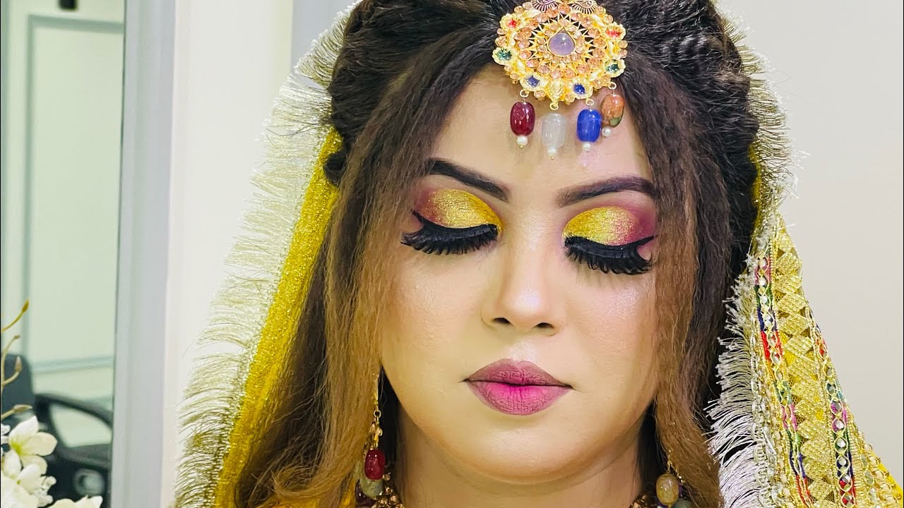 Haldi bridal Makeup tutorial || Nadia’s makeover - YouTube