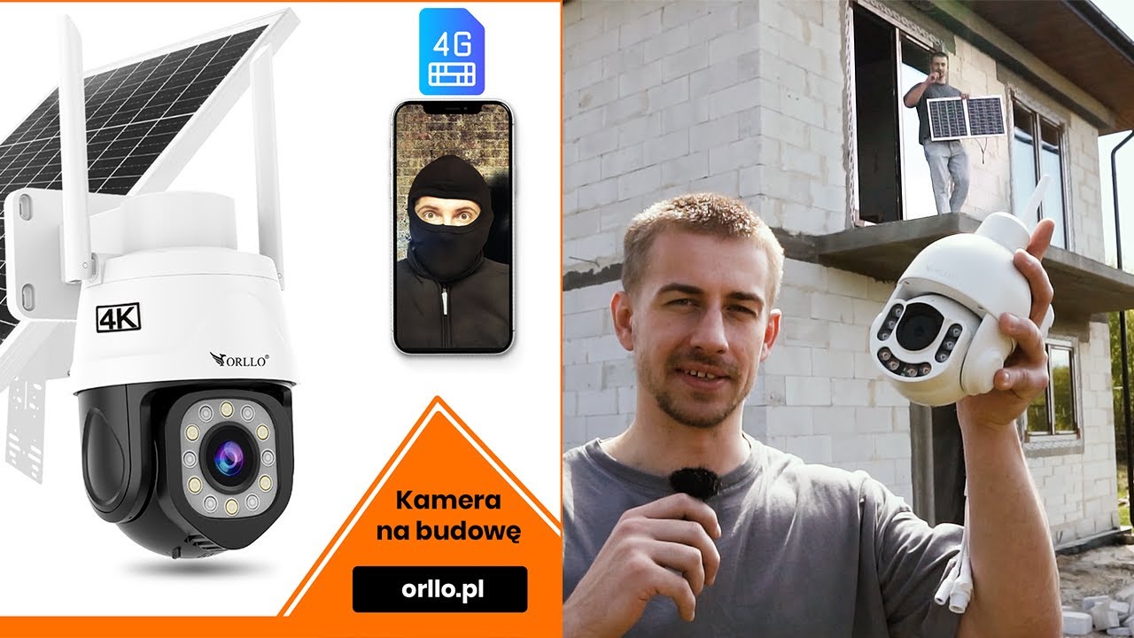 Kamera 4K na Budowę ORLLO Z17 PRO🌞panel solarny SIM polska apka AI ...