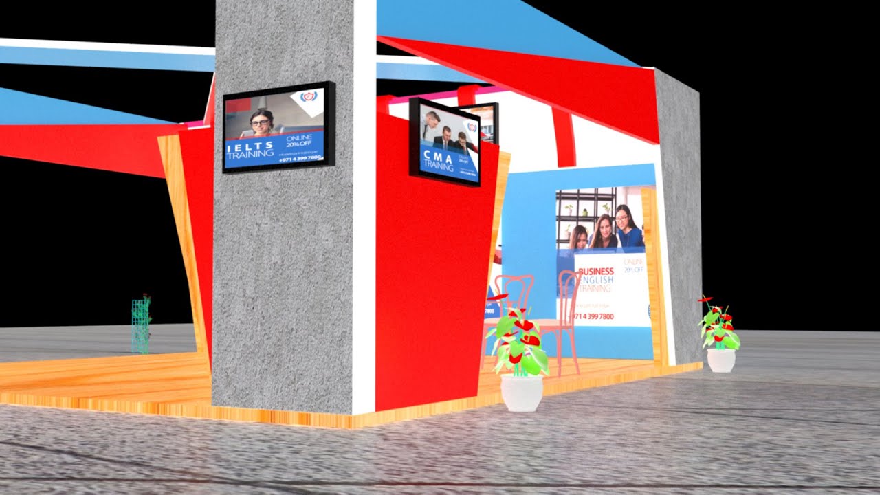 Elegant Training Center Stand designing Modeling and Texture & Lighting ...