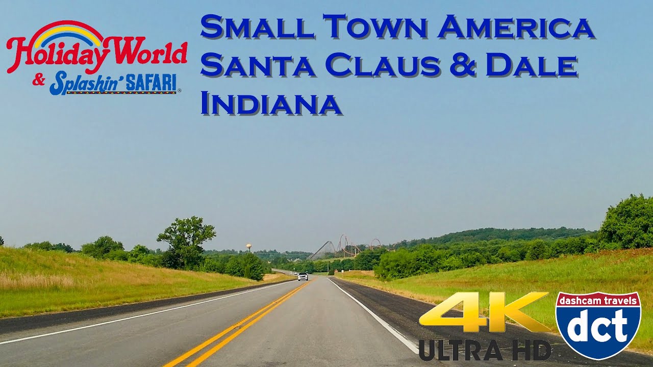 Dash Cam Drive Through Small Town America - Santa Claus and Dale ...