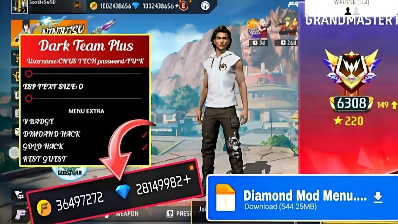 OB47 FREE FIRE MOD MENU 🔥 UNLIMITED DIAMOND HACK 🔥 FF MOD MENU APK 2025 ...