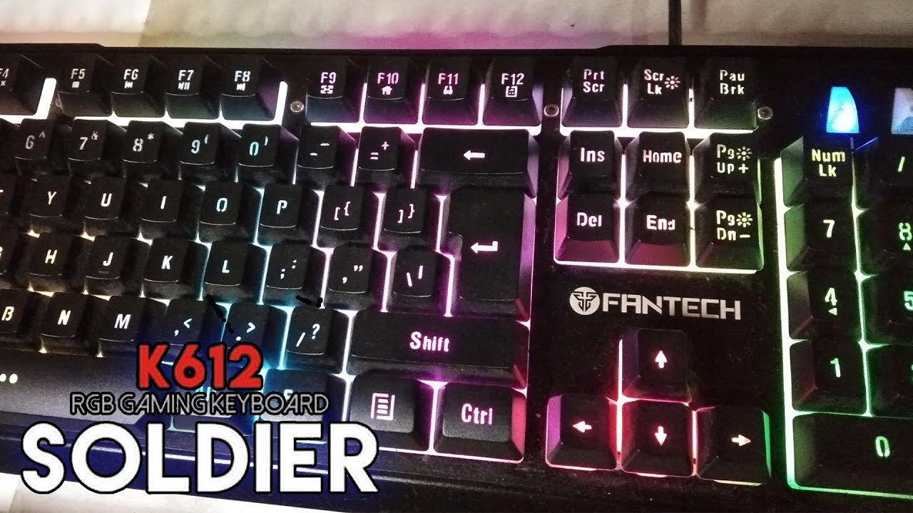 Fantech K612 Soldier RGB Gaming Keyboard Murah - Unboxing Review - YouTube