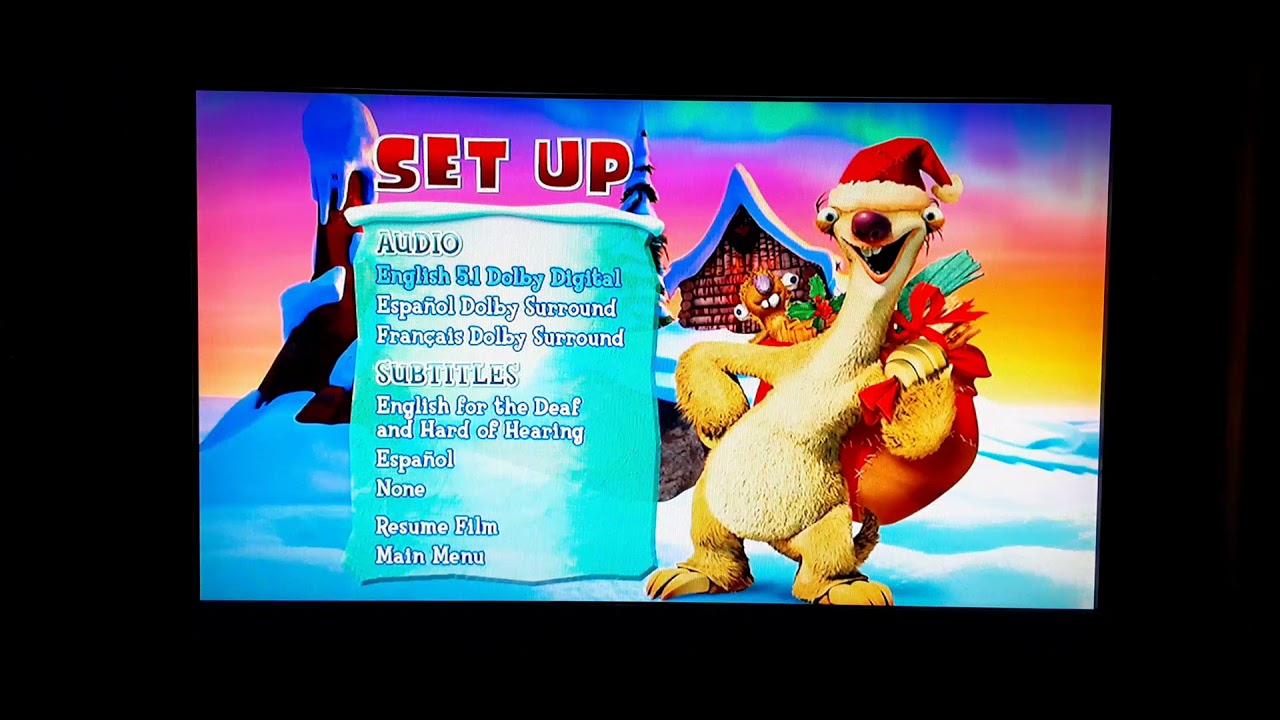Ice Age: A Mammoth Christmas (2011) DVD Menu Walkthrough (10th ...