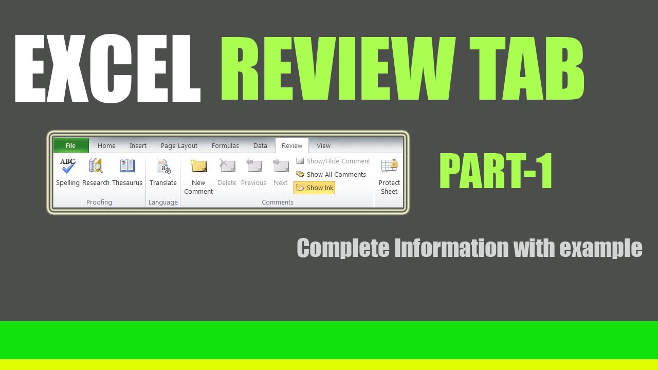 Excel Review Tab In Hindi Part 1 YouTube excel-review-tab-in-hindi-part-1-youtube