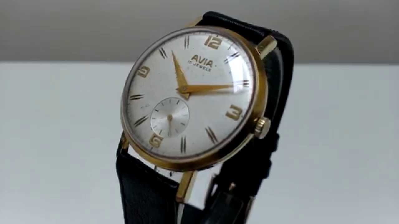 Avia Gold plated watch (1970's) - YouTube
