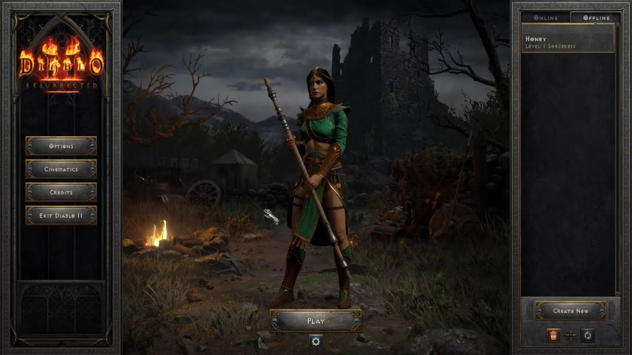 Starting Diablo 2 Resurrected, BLizzard Firewall Sorceress, Players 8 ...