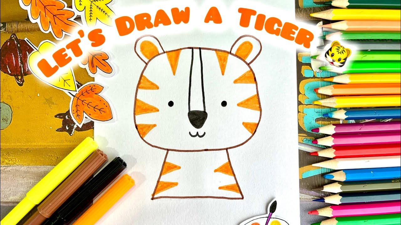 How to Draw a Tiger for Kids🐯| Easy Step-by-Step Tutorial - YouTube