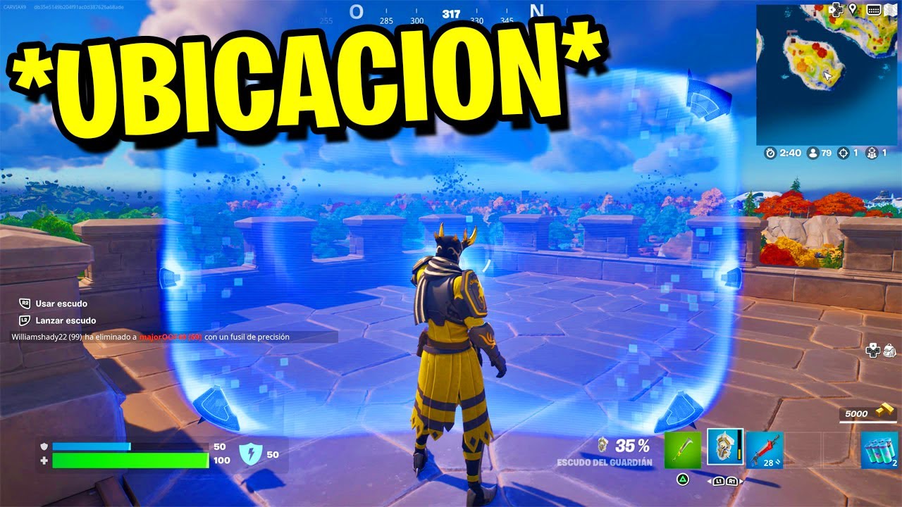 DONDE ENCONTRAR EL ESCUDO DEL GUARDIAN EN FORTNITE - UBICACION ESCUDO ...
