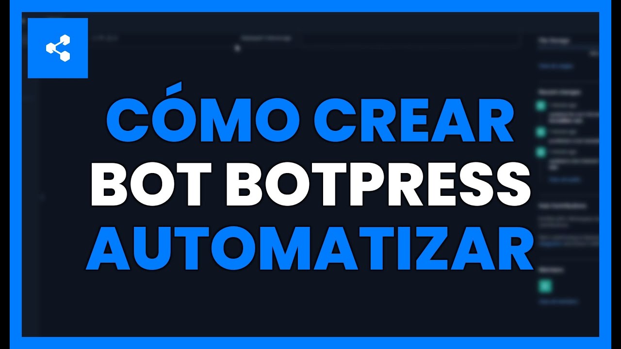 CÓMO CREAR un BOT en BOTPRESS y AUTOMATIZAR respuestas con IA - YouTube