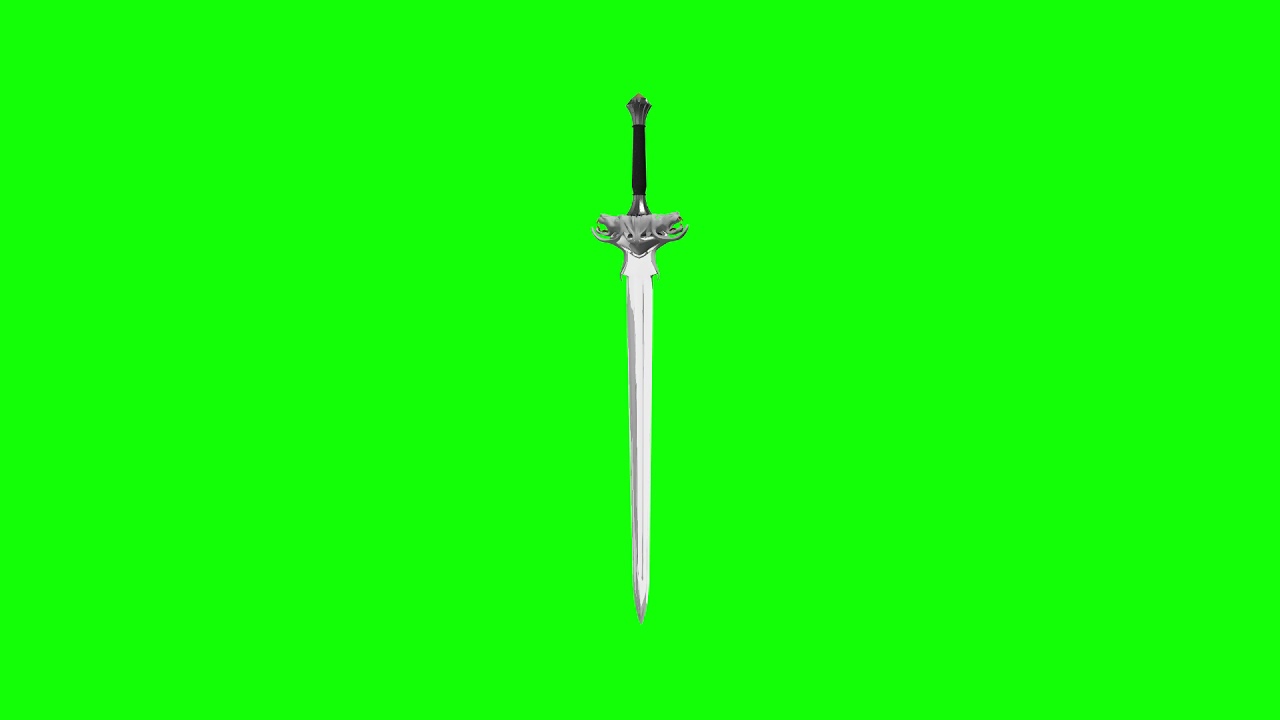 Chroma Key Sword. Free footages on a green background: Transitions ...