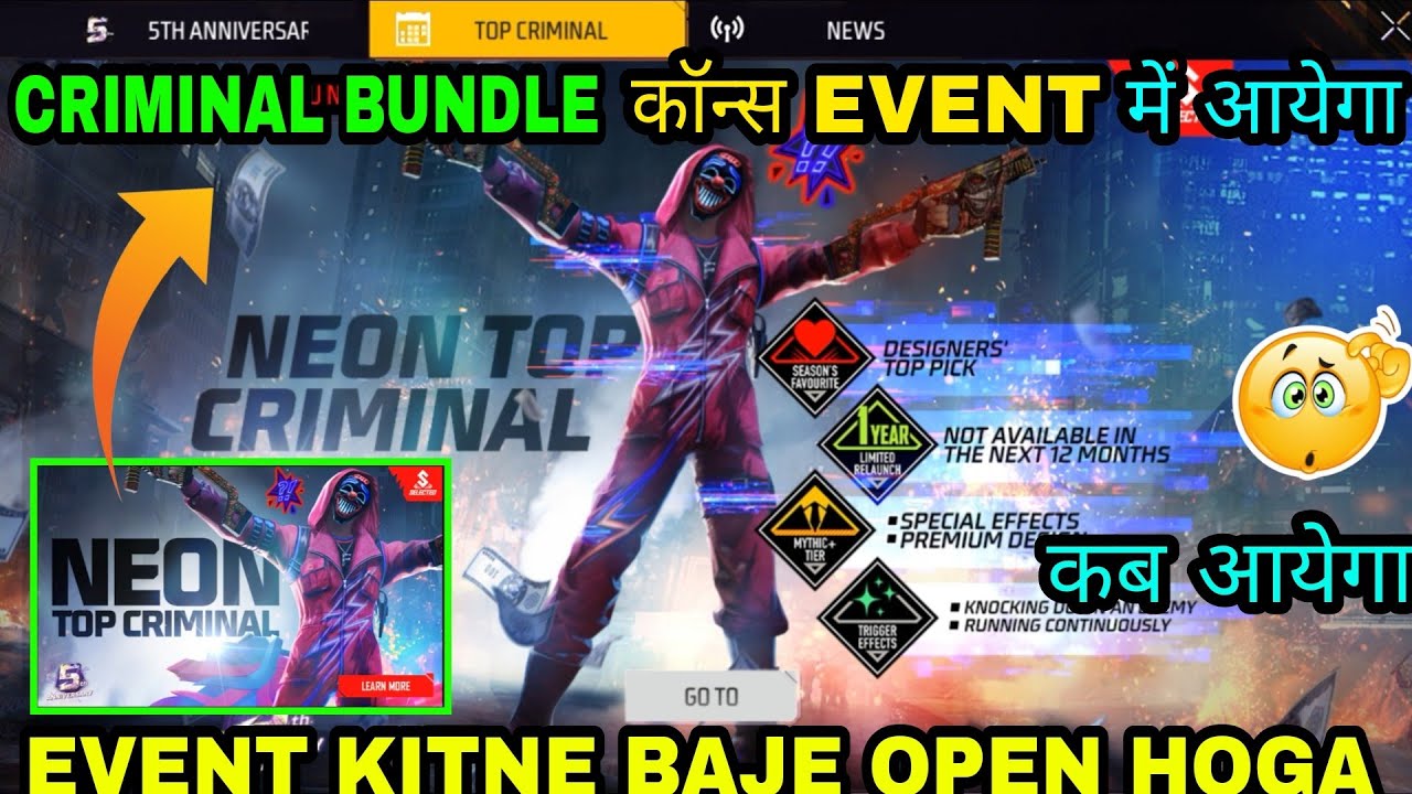 How To Claim Neon Top Criminal bundle | Neon Criminal bundle Kon se ...