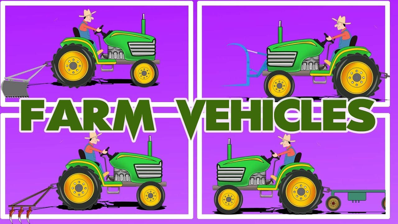 Farm Vehicles | Learn Transport | Cartoon Videos by Kids Channel - YouTube