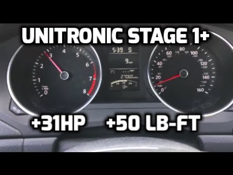 Volkswagen Jetta 1.4T - Unitronic Stage 1+ ECU Tune Accelerations - 0-60-ish - YouTube
