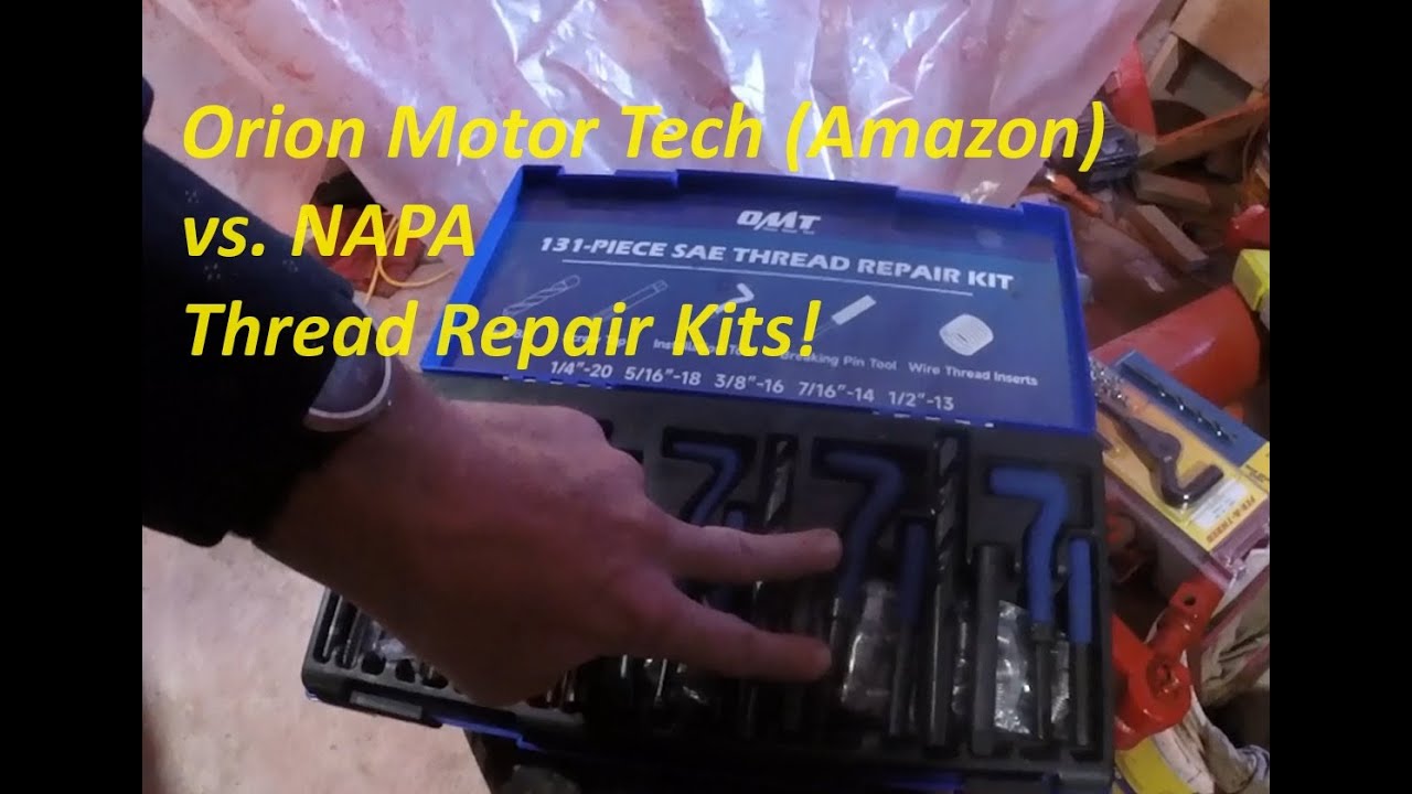 Orion Motor Tech (Amazon) Thread Repair vs. NAPA Thread Repair. - YouTube