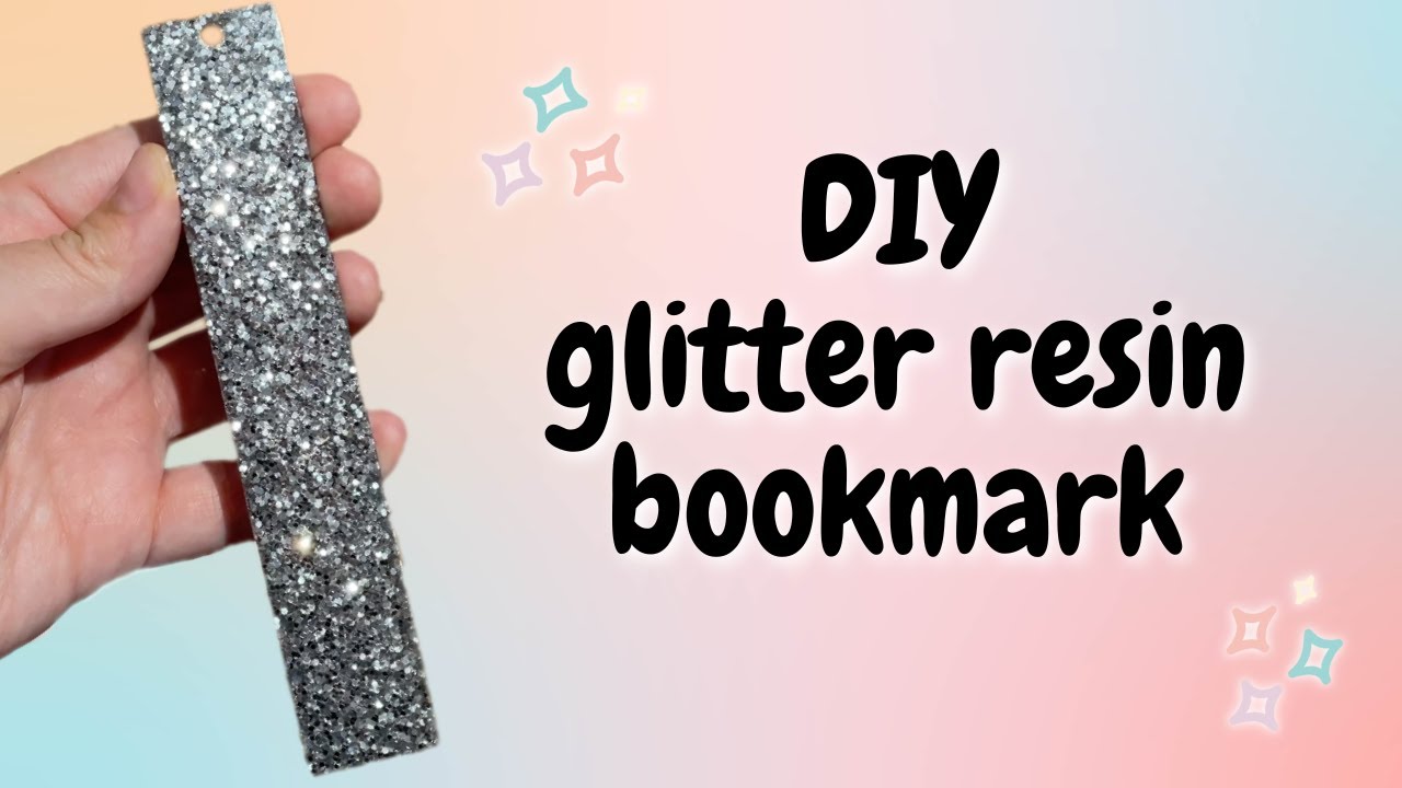 DIY GLITTER RESIN BOOKMARK TUTORIAL // How to Make Easy UV Resin ...
