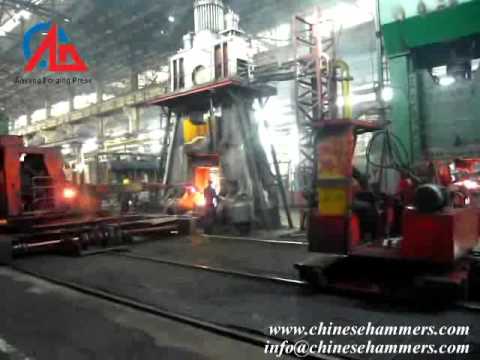 20 ton fully hydraulic drop hammer forged crankshaft - YouTube