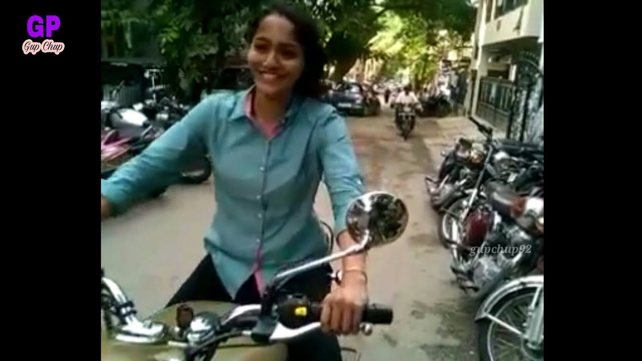 royal enfield bullet girl riding bike - YouTube