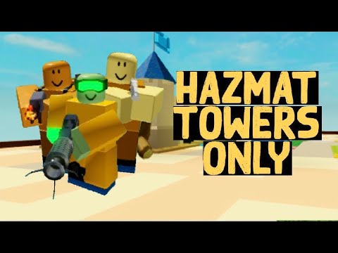 Hazmat Towers Only (with supports!) - Tower Defense Simulator - YouTube