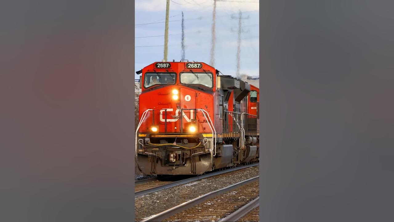 CN 2687 & CN 8845 Power CN Train A43531-26 Westbound! (1/26/2025) #train #railroad #cntrain ...