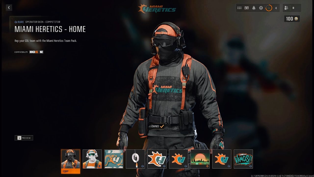 Miami Heretics Team Pack Bundle - Store View Showcase - Black Ops 6 ...