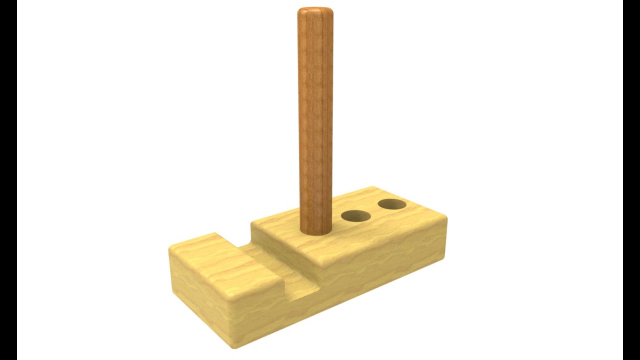 Inventor Rendering the Phone Stand - YouTube