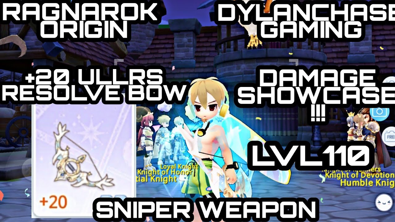 RAGNAROK ORIGIN - CRITICAL ADL SNIPER LVL110 +20 ULLRS RESOLVE INSANE ...