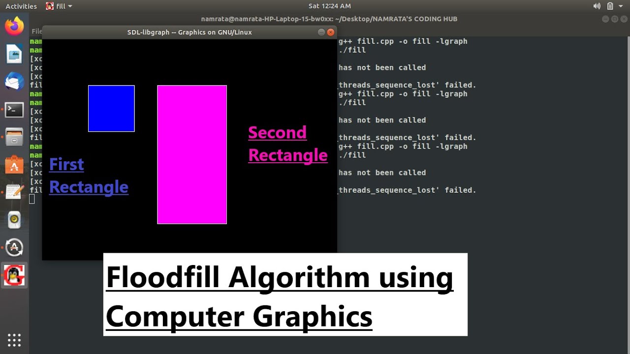 Floodfill Algorithm Using Computer Graphics Youtube