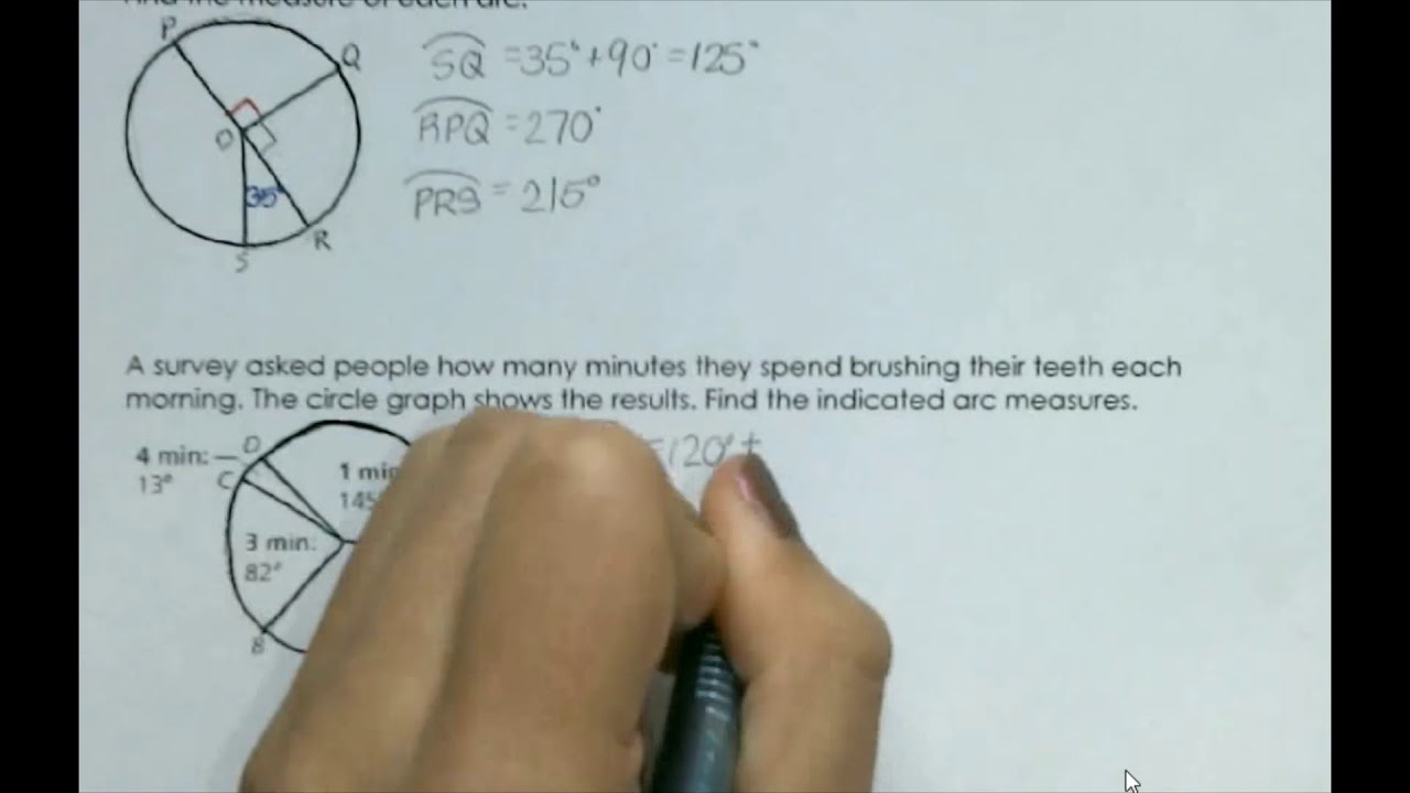 10.2: Finding Arc Measures - YouTube