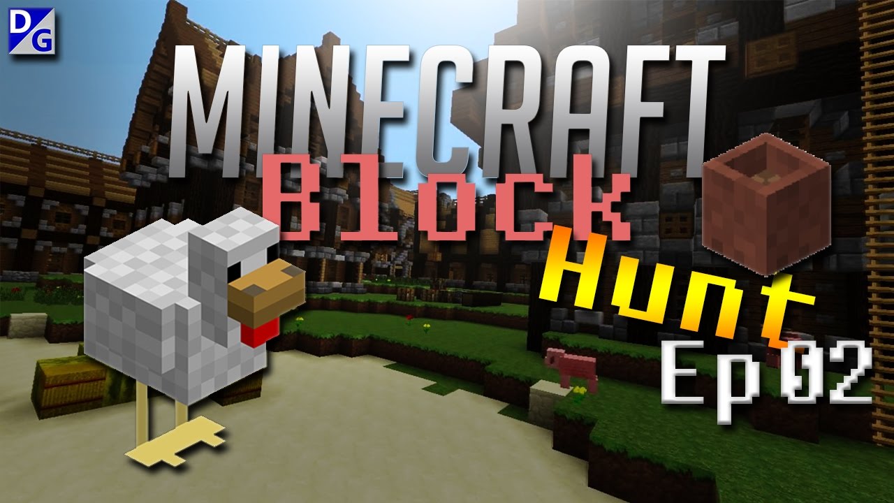 Minecraft Block Hunt Ep02 / Chickens / Flower pots and more..... - YouTube