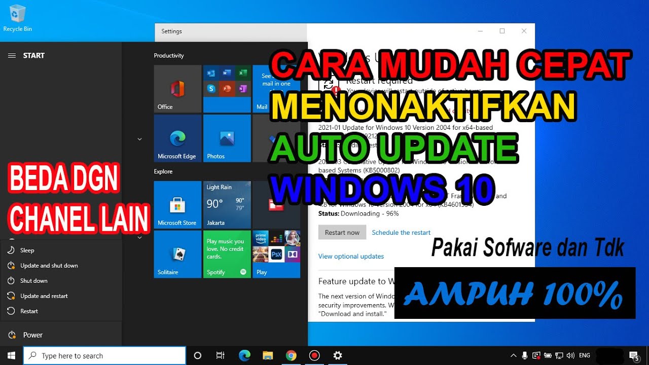 Terbaru Cara Mematikan Update Otomatis Di Windows 10 Secara Permanen