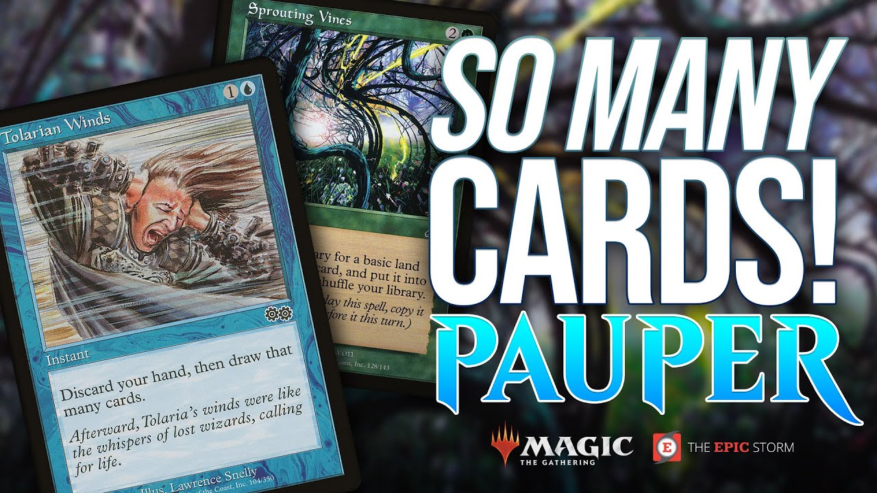 SO MANY CARDS! Tolarian Winds + Sprouting Vines Storm Combo in MTG ...