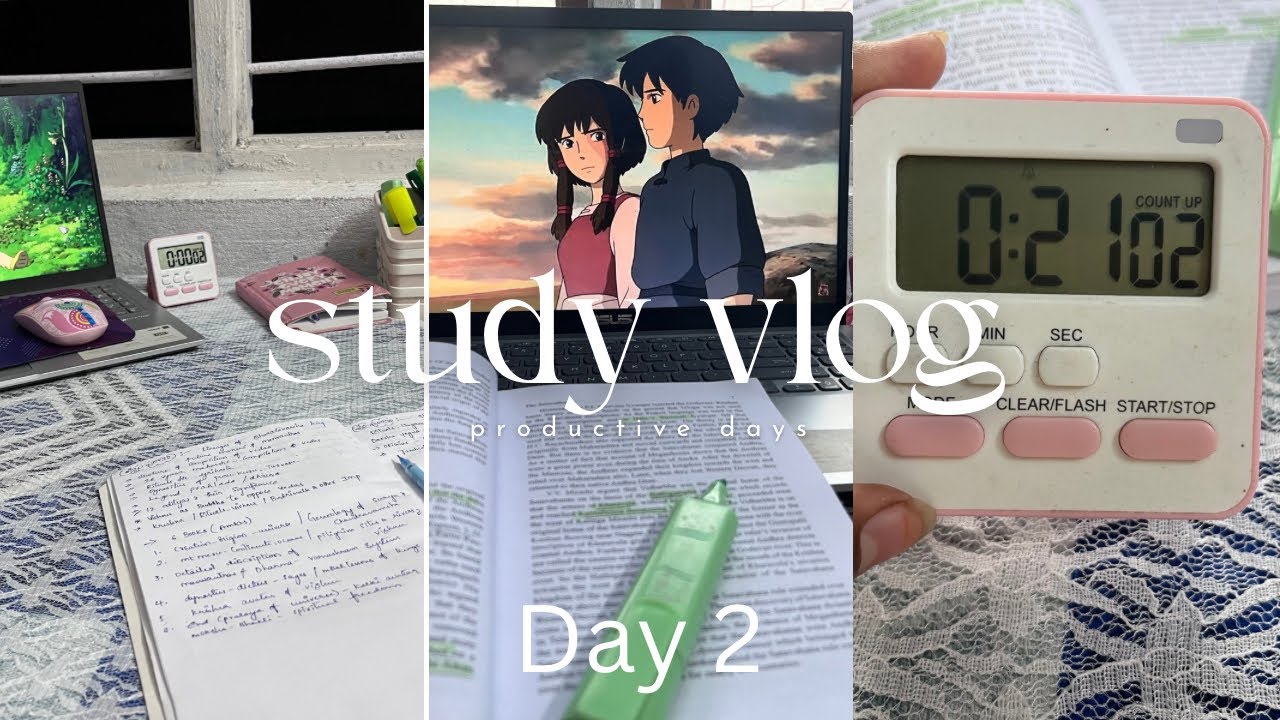 Day2 of study with me// study series// study// motivation - YouTube