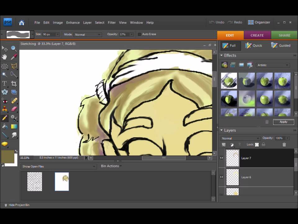 Little Girl In Pigtails Digital Painting - YouTube